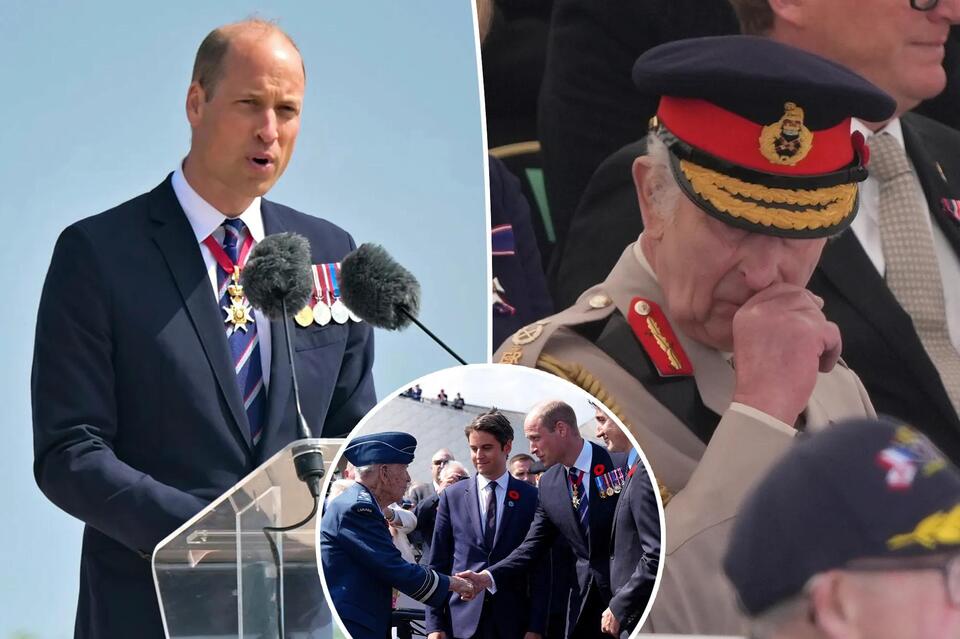 Prince William leads D-Day ceremony as he steps in for cancer-stricken ...