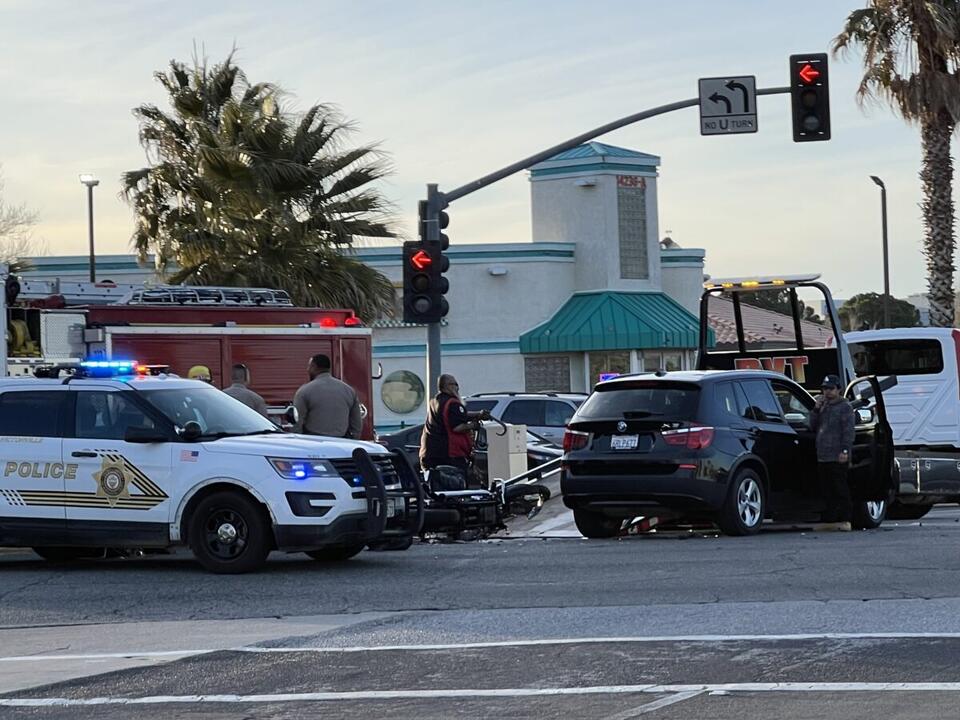Rider Airlifted After Motorcycle and SUV Collide Wednesday in Victorville