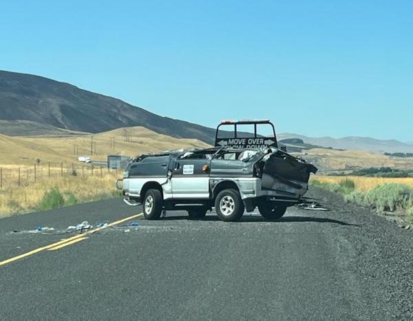 Woman extracted from van crushed in rollover crash near Prosser - NewsBreak