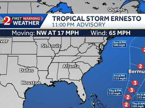 Tropical Storm Ernesto: Latest maps, models and paths