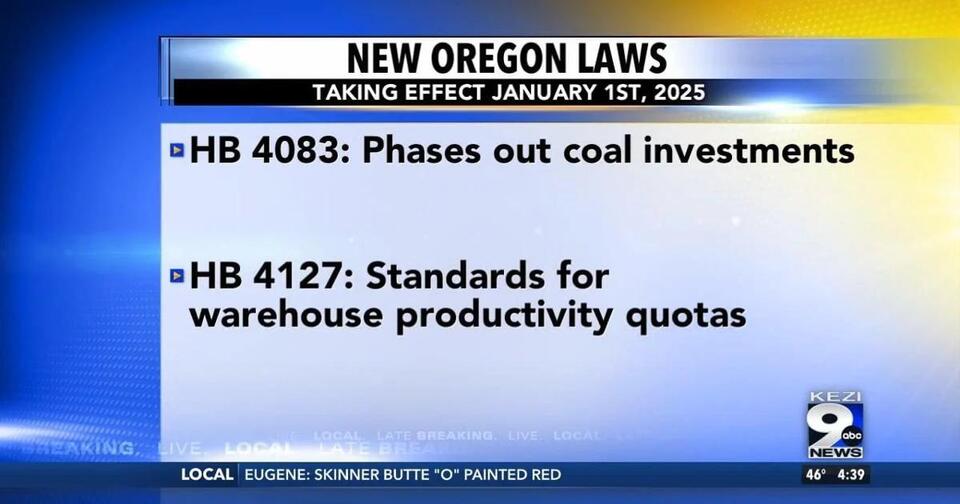 New Oregon laws taking effect in 2025 - NewsBreak
