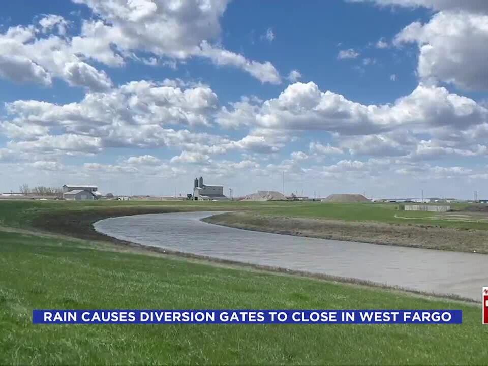 4PM Update: Rain levels cause diversion gates to close in West Fargo