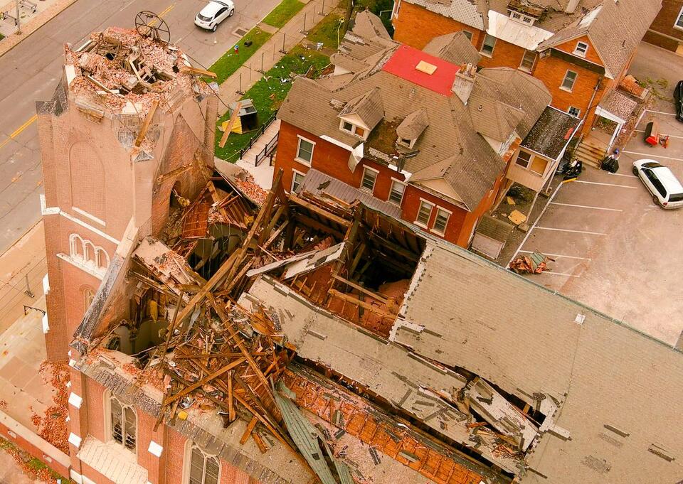 See drone videos that show massive storm damage in Rome, Canastota ...