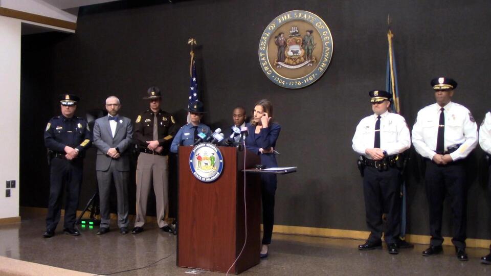 Attorney General Kathy Jennings with law enforcement leaders - NewsBreak