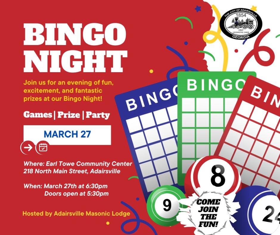 Friday Night Bingo at Earl Towe Community Center - NewsBreak