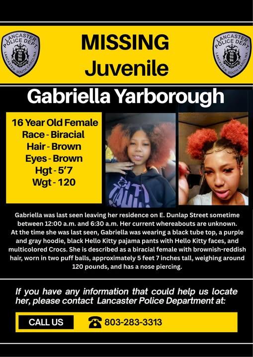 Missing Juvenile Alert: Gabriella Yarborough - NewsBreak