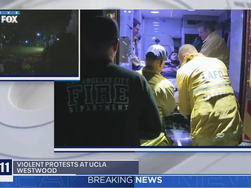 UCLA riot: People taken into ambulance