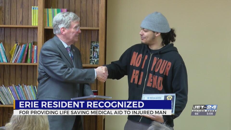 Erie man recognized for saving the life of injured Erie man - NewsBreak