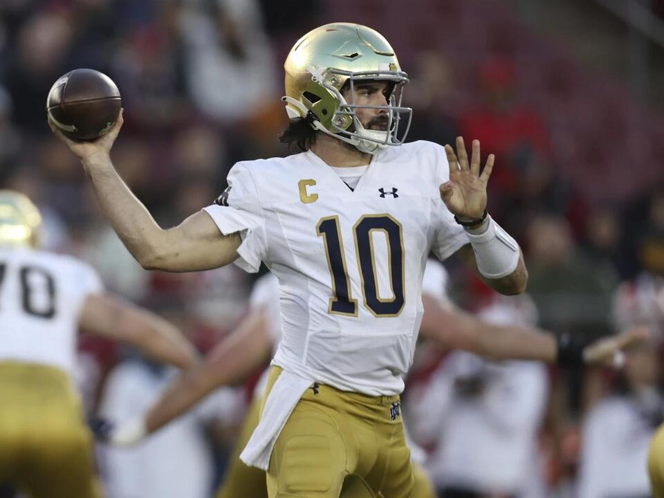 Ex-Notre Dame and Wake Forest QB Sam Hartman signs with the Washington ...