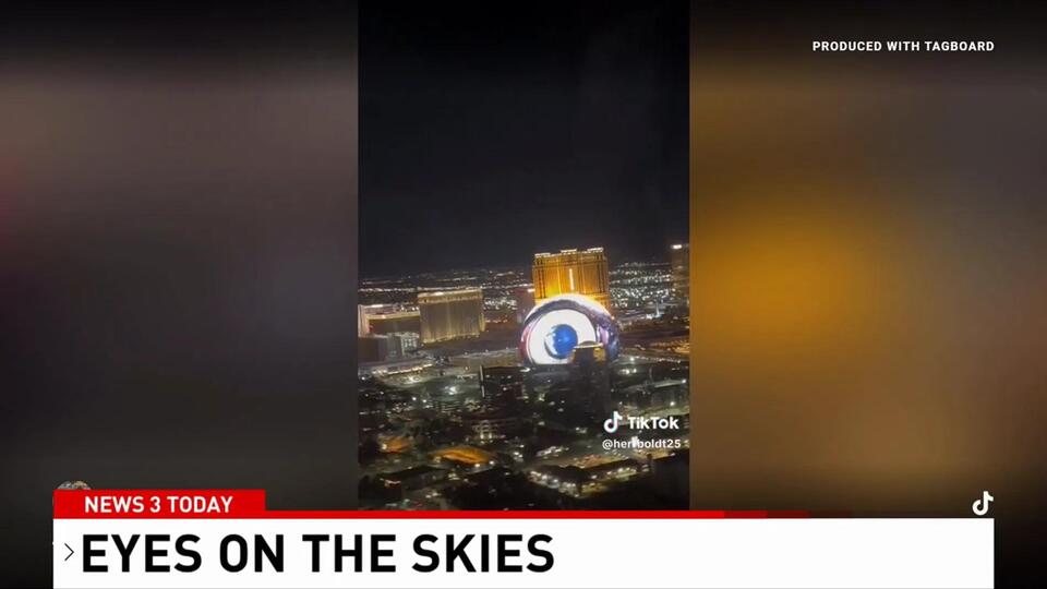 Viral Tik-Tok video shows how new Sphere looks from the Las Vegas skies ...
