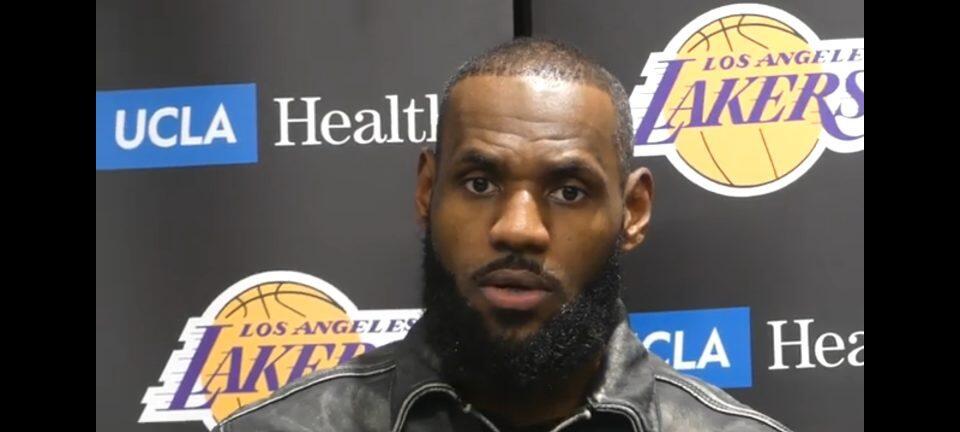 LeBron James cusses during post-game interview while watching Bronny ...