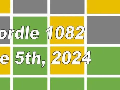 ‘Wordle’ Answer Today 1082 June 5th 2024 – Hints and Solution (6/5/24)