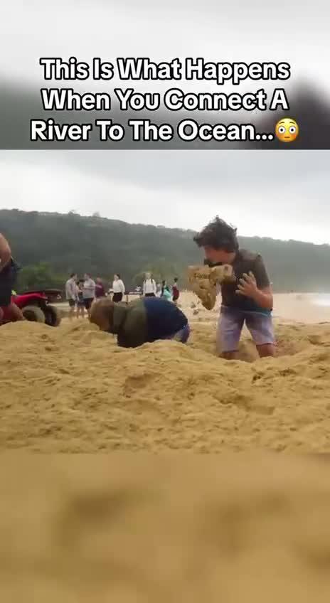 This Is What Happens When You Connect A River To The Ocean... - NewsBreak