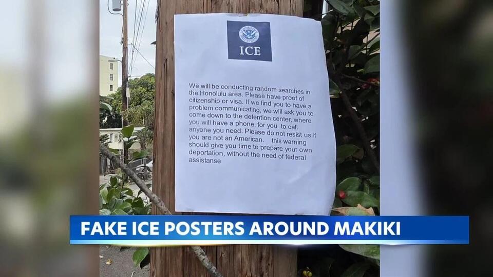 Makiki residents alarmed by fake ICE posters causing fear - NewsBreak