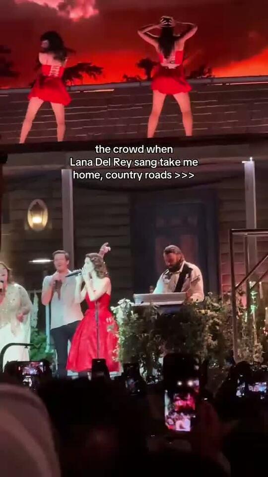 Lana Del Rey singing take me home, country roads #lanadelrey #stagecoach created by Spill Sesh ...