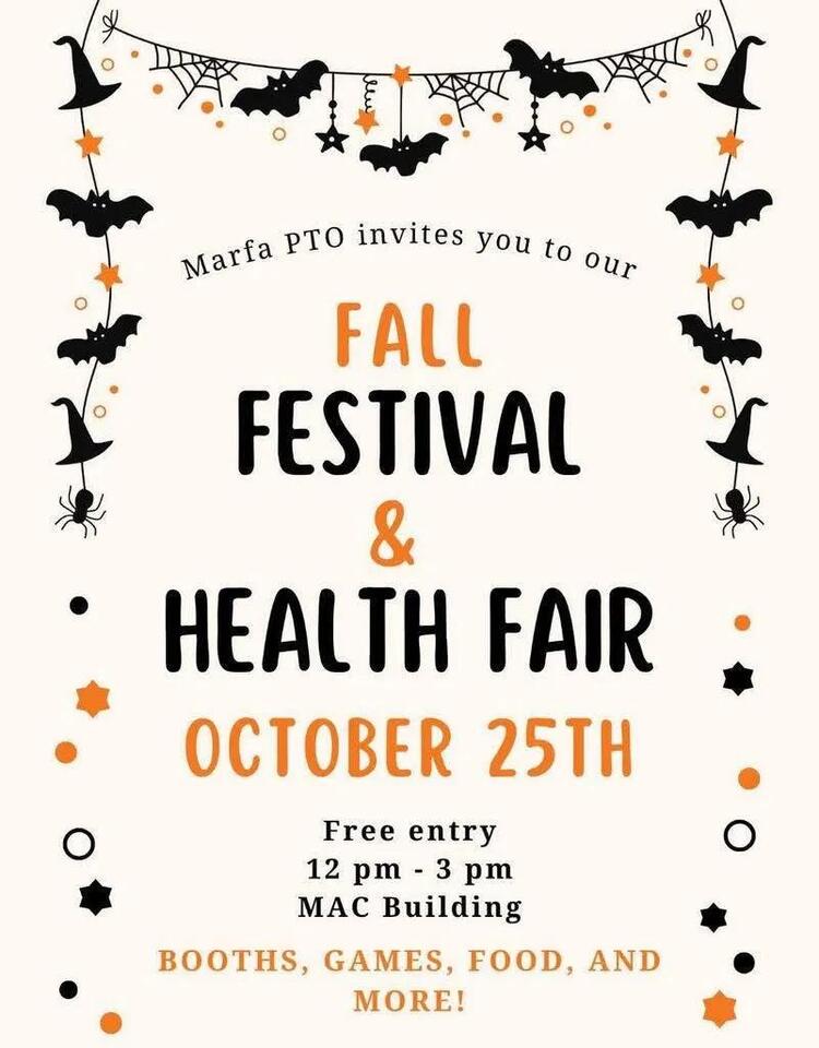 Marfa PTO Hosting Fall Festival & Health Fair on October 25 - NewsBreak