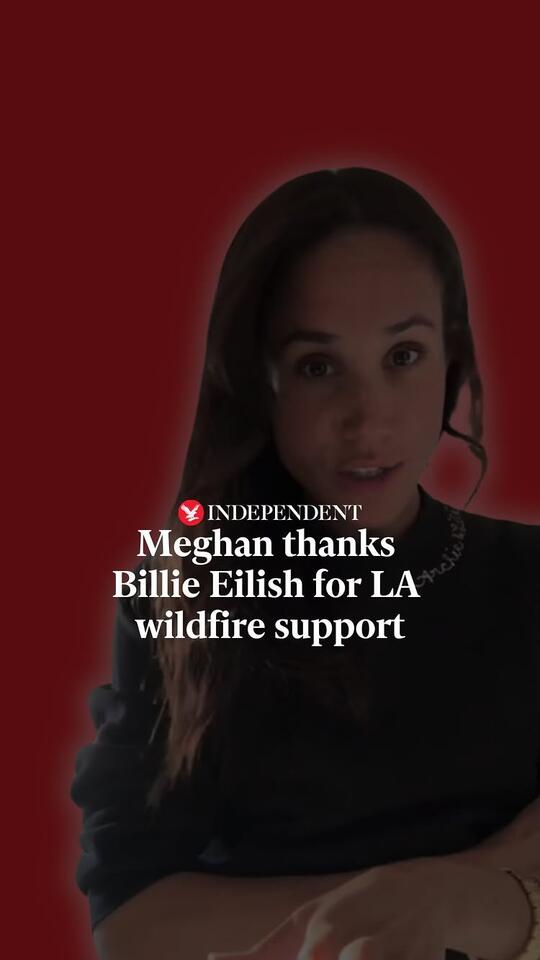 Meghan Markle shared an emotional video thanking Billie Eilish after she made a plea asking the ...
