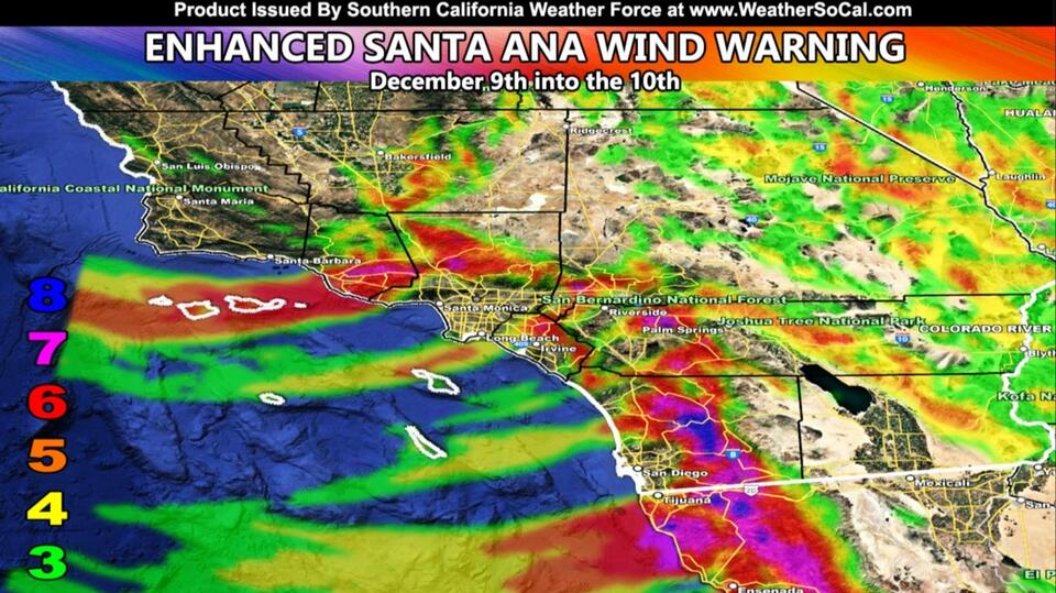 Enhanced Santa Ana Wind Warning Issued from the Official Office of ...
