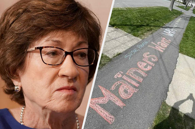 We Spoke To The Woman Who Wrote The Chalk Message That Susan Collins ...