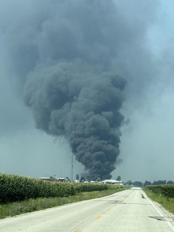 Fire Crews Battling Blaze at Sheppard’s Salvage Yard - NewsBreak