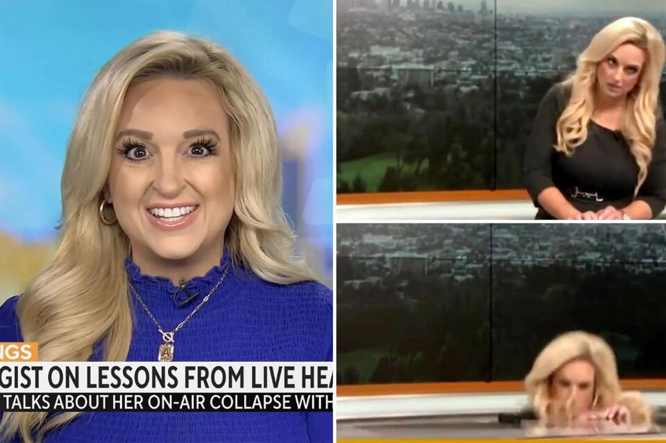 Meteorologist Alissa Carlson Schwartz reveals reason she collapsed in frightening live TV moment ...