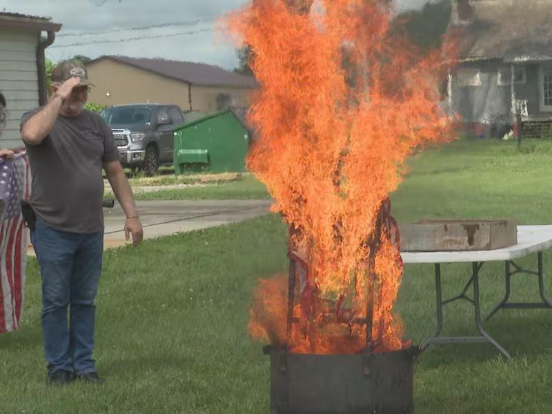 Williamstown educates the public on proper flag disposal