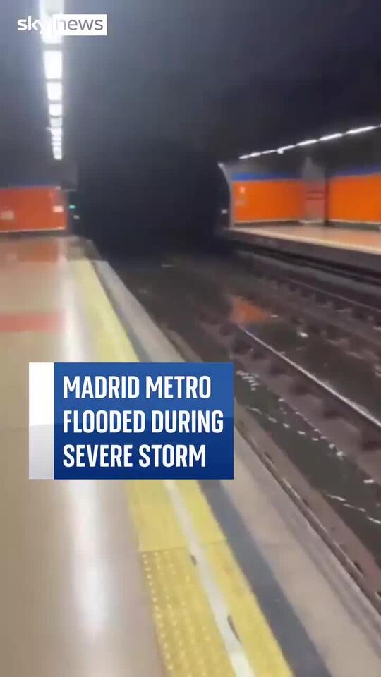 Madrid metro flooded after severe storm - NewsBreak