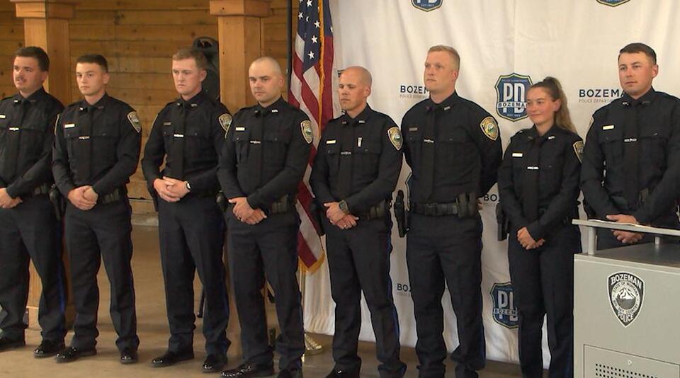 Bozeman Police Department swears in eight new officers - NewsBreak