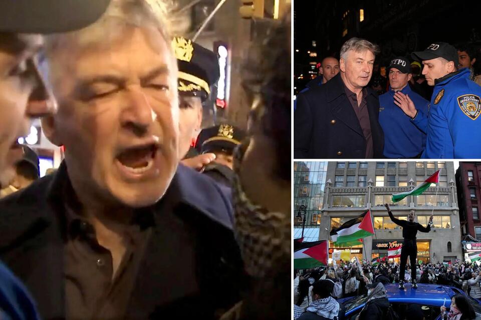 Alec Baldwin loses it on anti-Israel protesters who mocked his ‘tanking ...