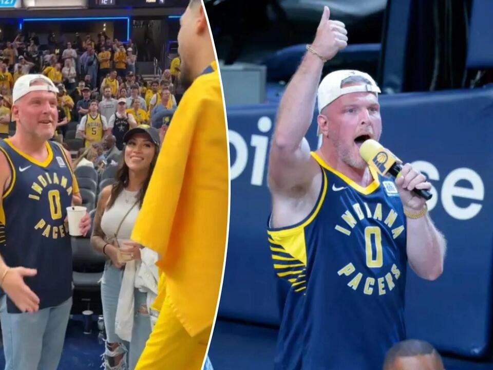 Pat McAfee enjoys Game 4 ‘show’ in courtside seats given by Tyrese ...