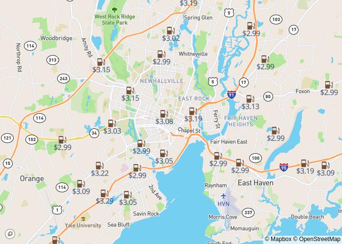 Gas prices Sunday: Most and least expensive in New Haven - NewsBreak