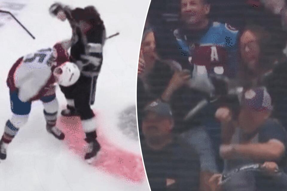 Kings’ Alex Laferriere wins fight in NHL debut and his family goes ...