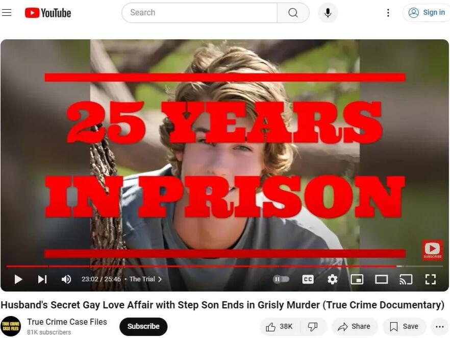 A “true crime” video about a Littleton man’s “secret gay love affair” with his murderous stepson ...