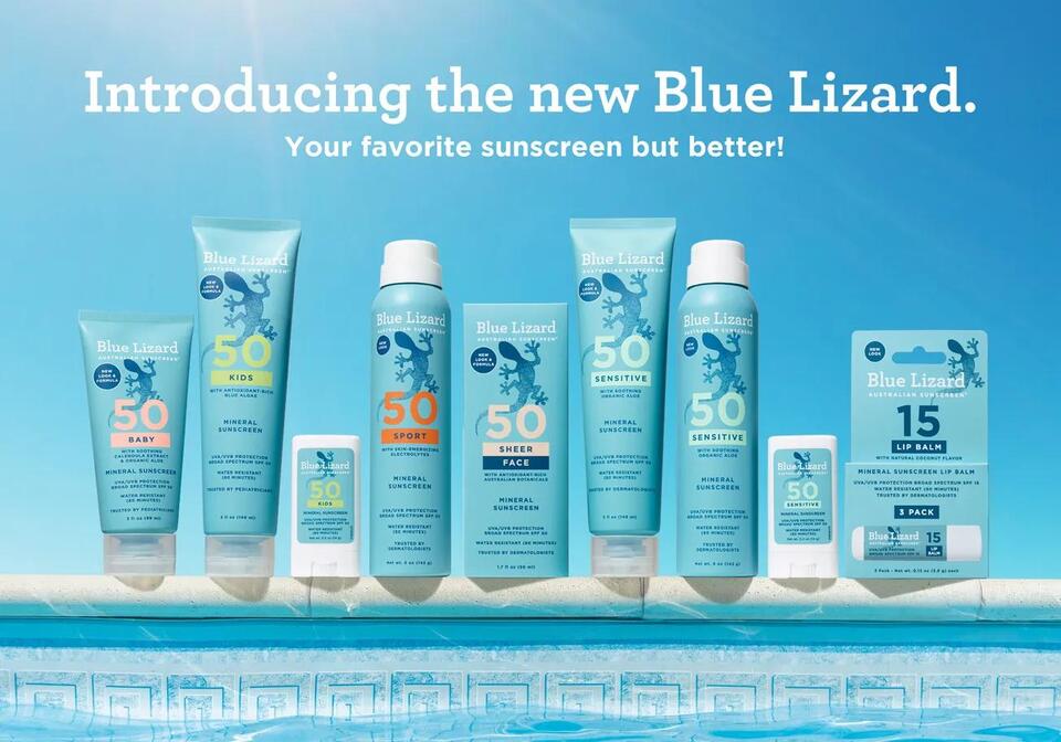 Crown Laboratories announces Blue Lizard Australian Sunscreen rebrand ...