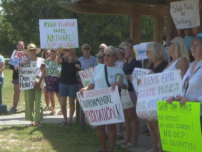 “Save our parks”: Walton County residents protest DEP’s proposed ...