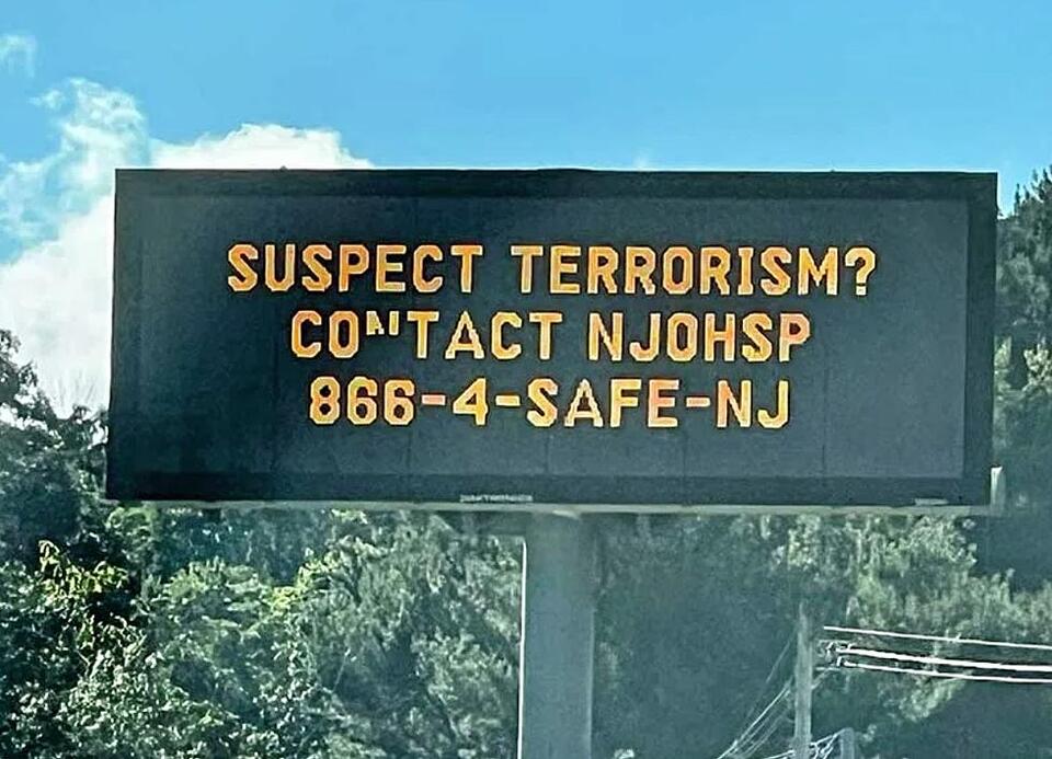 Why are Terrorism Warning Signs on New Jersey Roads Suddenly? - NewsBreak