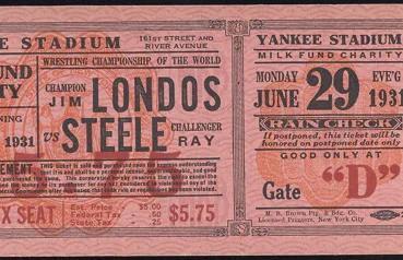 DragonKingKarl Classic Wrestling Show: Jim Londos headlines Yankee ...