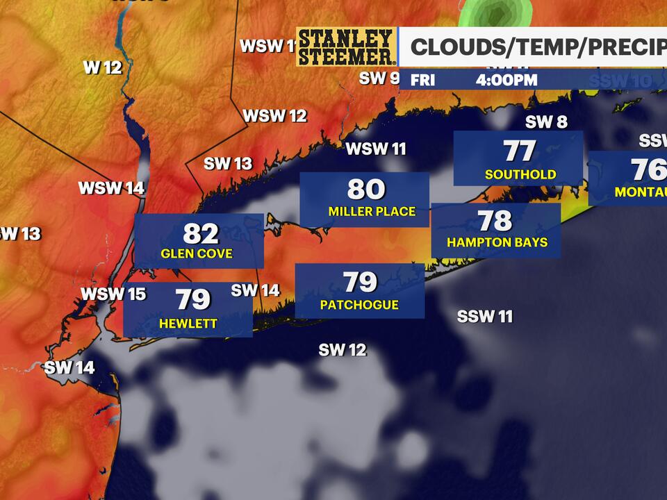 Showers ending overnight; sunny and warm heading into the weekend