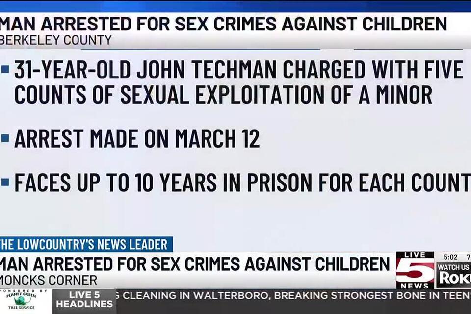 VIDEO: Moncks Corner man arrested for child sex abuse materials - NewsBreak