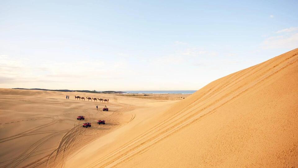 The largest moving coastal dunes in this hemisphere stretch 32km and ...