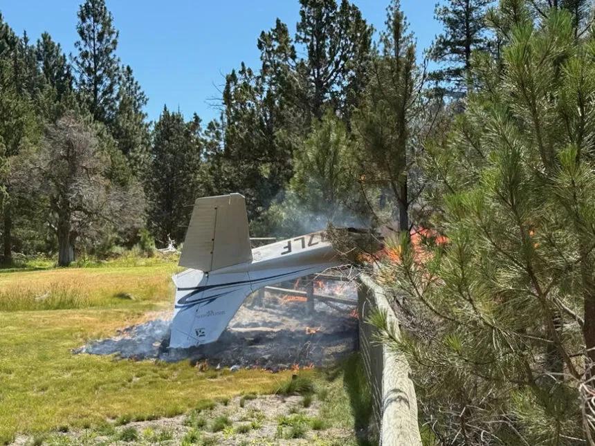Small plane crashes after takeoff from Sisters Eagle Airport, catches ...