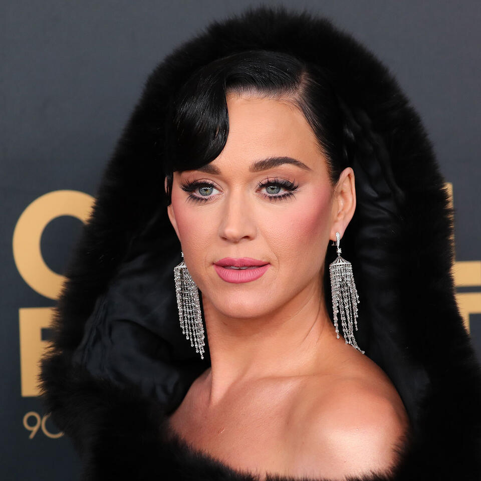 Katy Perry Rocks A Chic Leather Jacket & Fishnet Stockings To Support ...