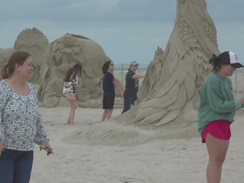 What happens to the sand sculptures after SandFest?