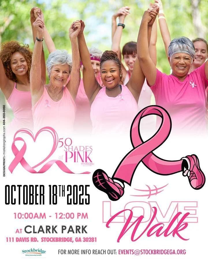 Stockbridge plans 50 Shades of Pink Walk in Clark Park - NewsBreak