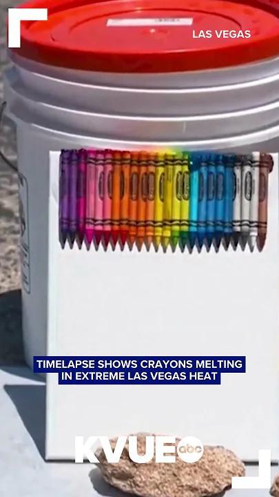 Timelapse shows crayons melting in Las Vegas heat - NewsBreak