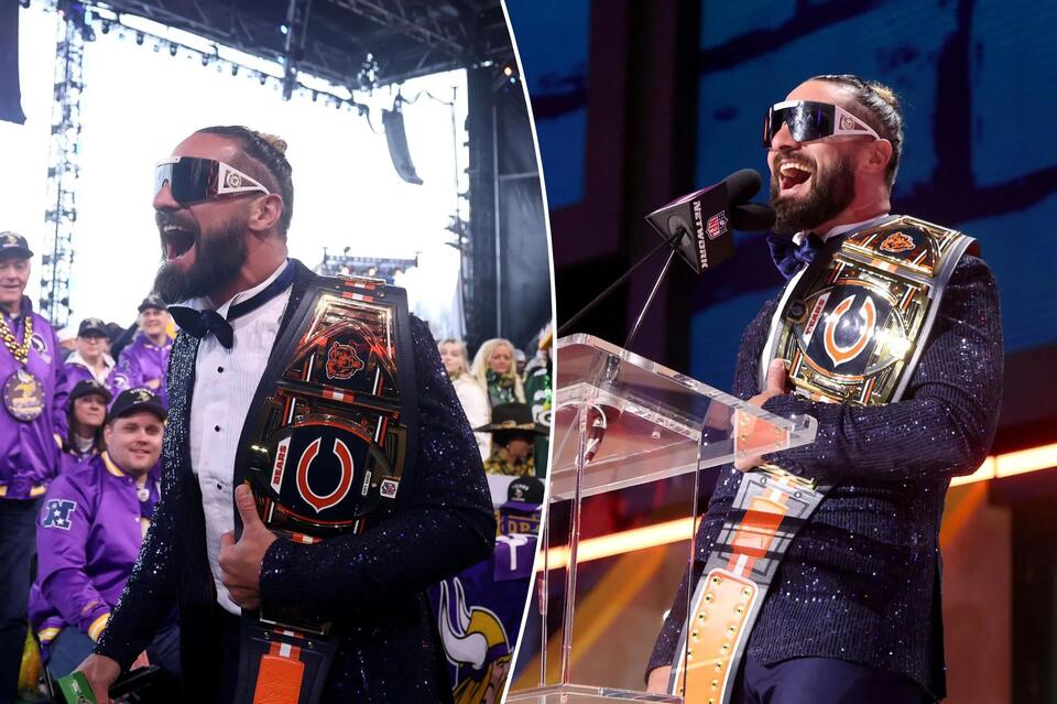 Diehard Bears fan, WWE star Seth Rollins rocked NFL Draft with Packers ...