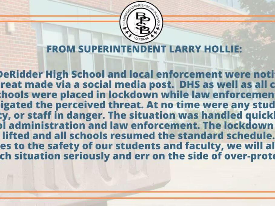 Student in custody after social media threat toward DeRidder High ...