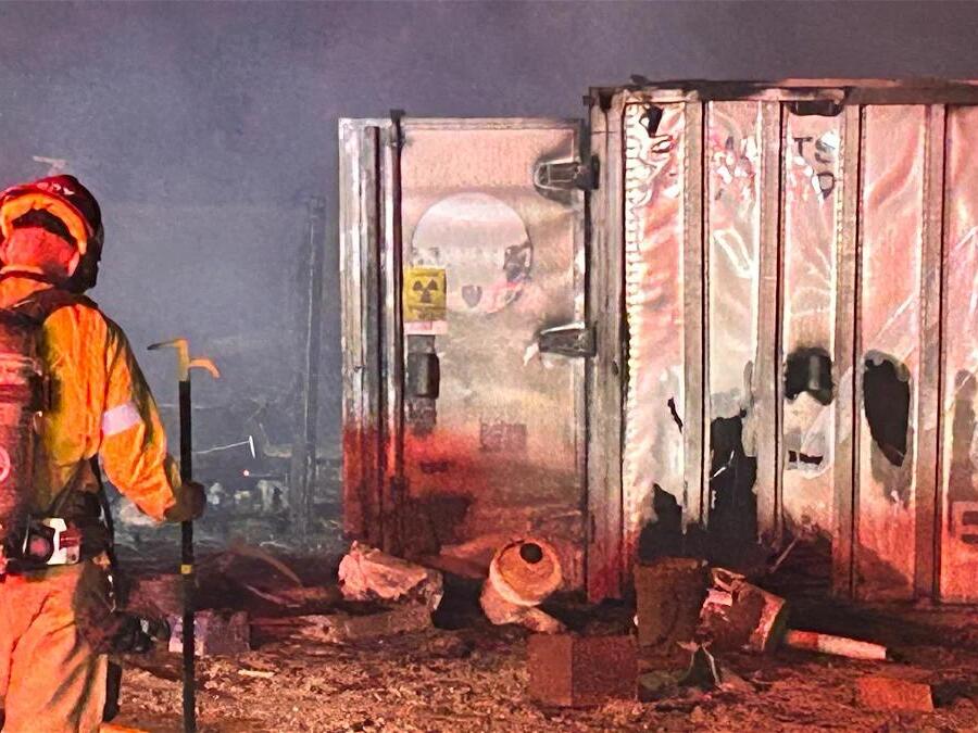 Fire damages three Conex boxes in Mecca