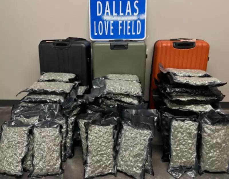Cops Seize 75 Pounds of Pot After Woman's Suitcase Splits - NewsBreak