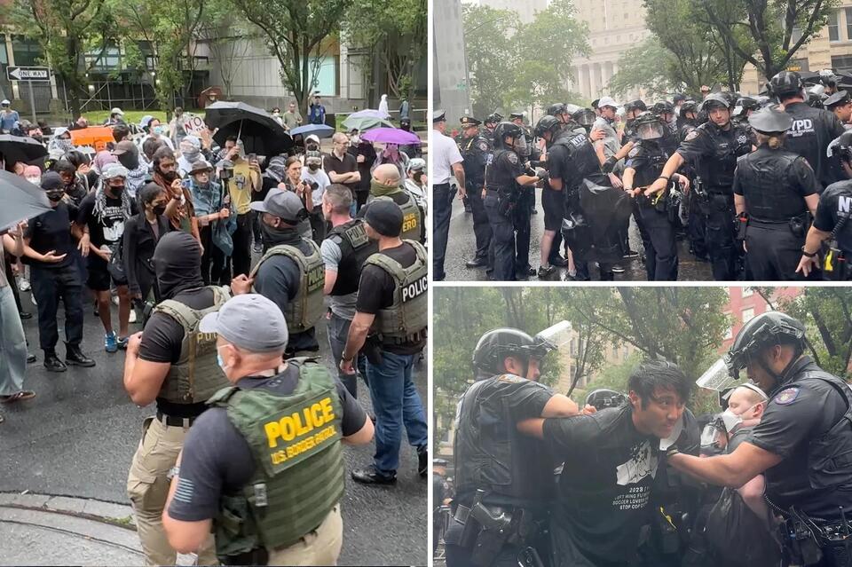 More than 20 arrested in NYC as mob tries to block feds from conducting ...